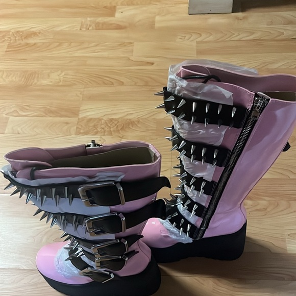 Dolls Kill | Shoes | Nwtdolls Kill X Widow Pink Platform Womens Boots ...